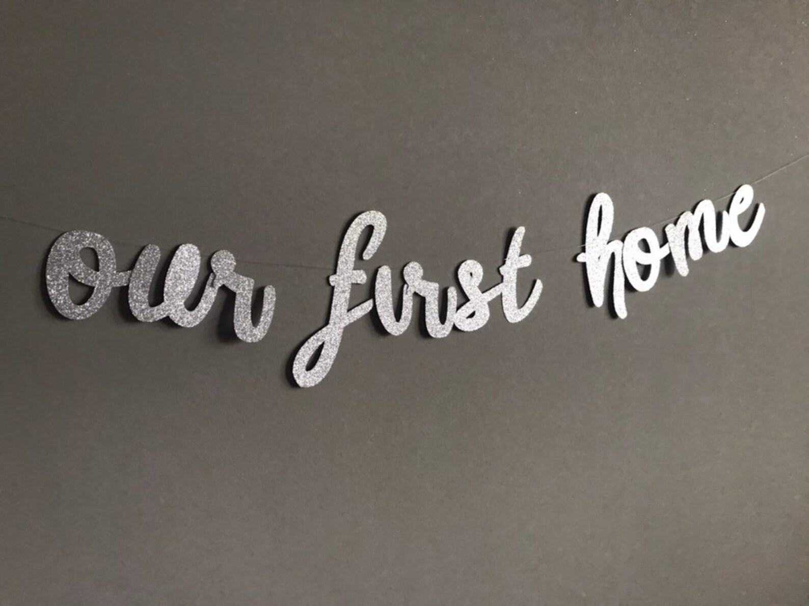 Glitter "our First Home" Banner: Housewarming Party Decor - Etsy