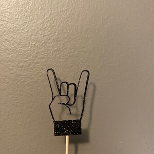 Rock Hand Cupcake Toppers: Music Party Decorations - Etsy
