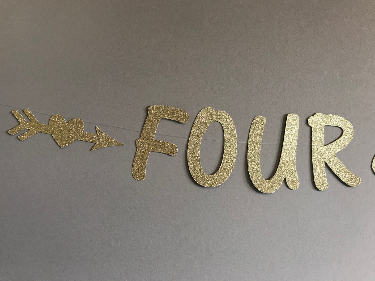 Four and Fabulous Banner, Four Banner, Fabulous Banner, Fourth Birthday ...