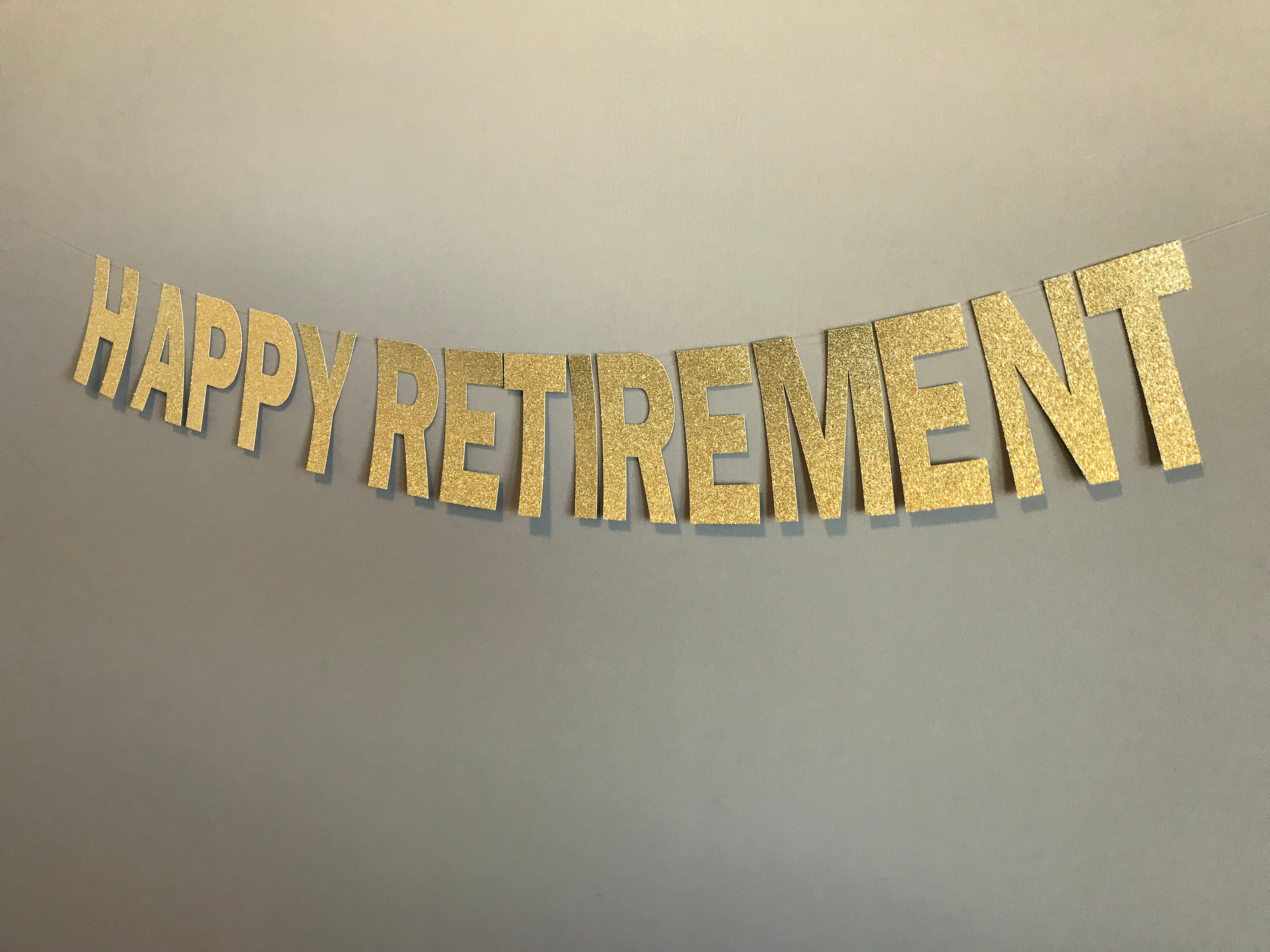 Happy Retirement Banner Retirement Party Banner Retirement - Etsy Singapore