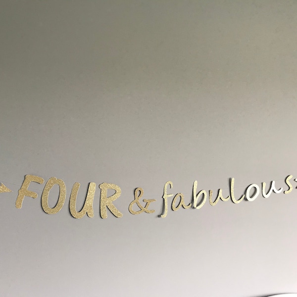 Four and Fabulous Svg - Etsy