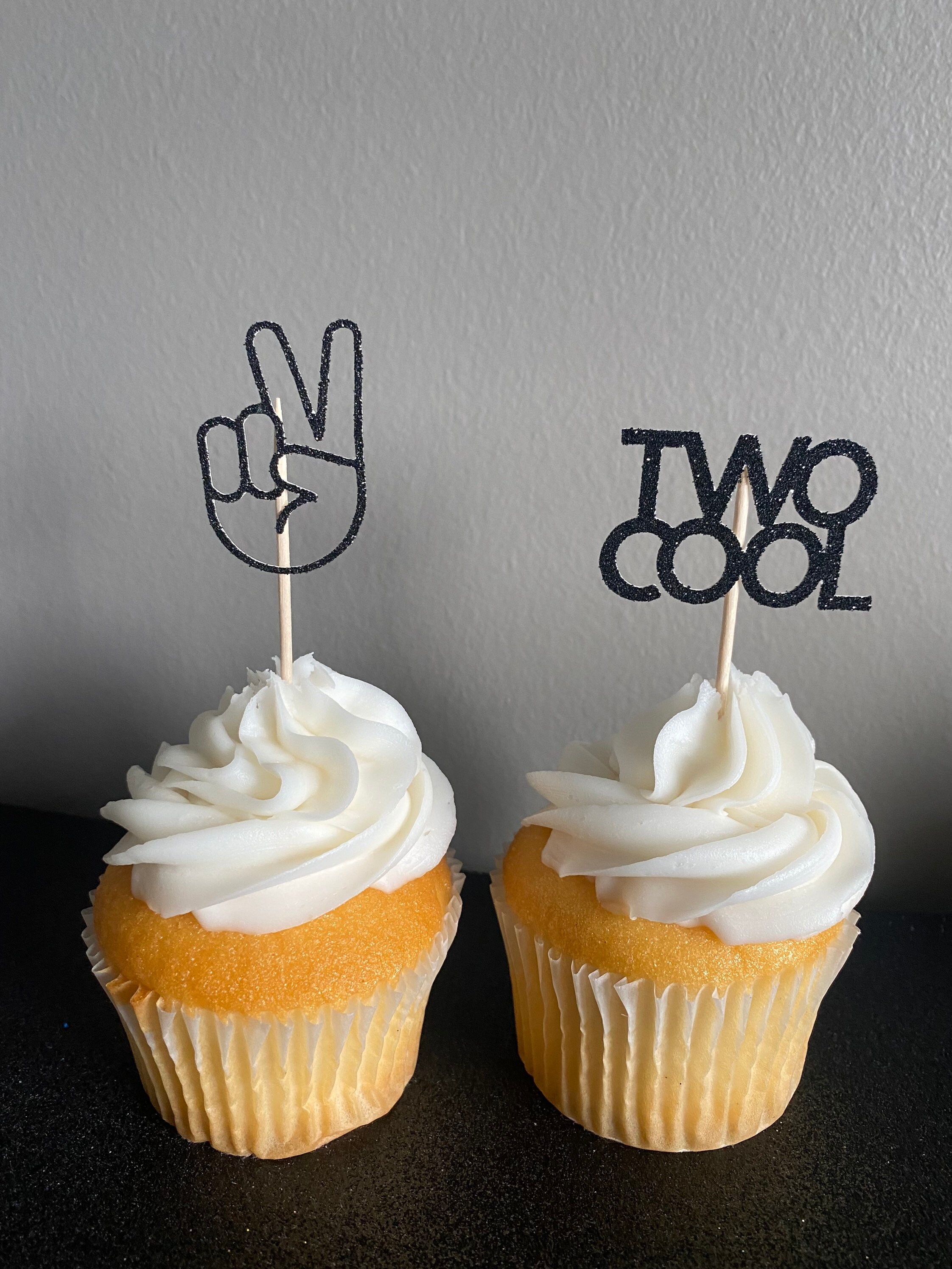 Custom Cupcake Toppers Two Cool Cupcake Toppers Cup Cake - Etsy