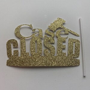 Case Closed Cake Topper, Case Closed, Law School Graduation, Law School ...