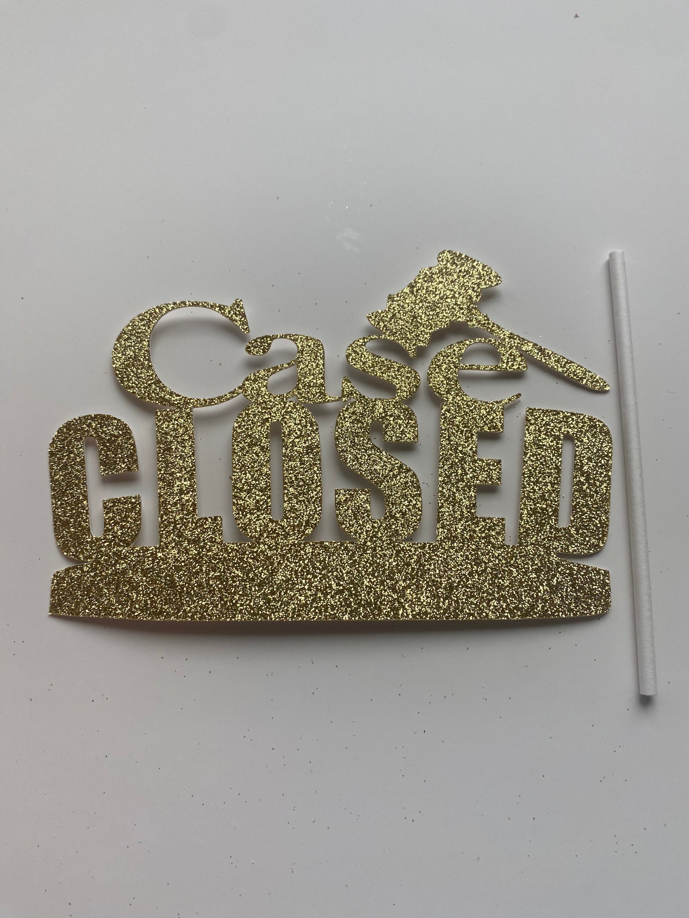 Case Closed Cake Topper, Case Closed, Law School Graduation, Law School ...