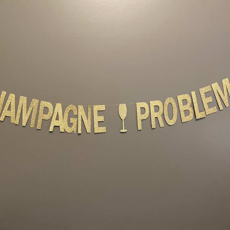 Champagne Banner - Etsy