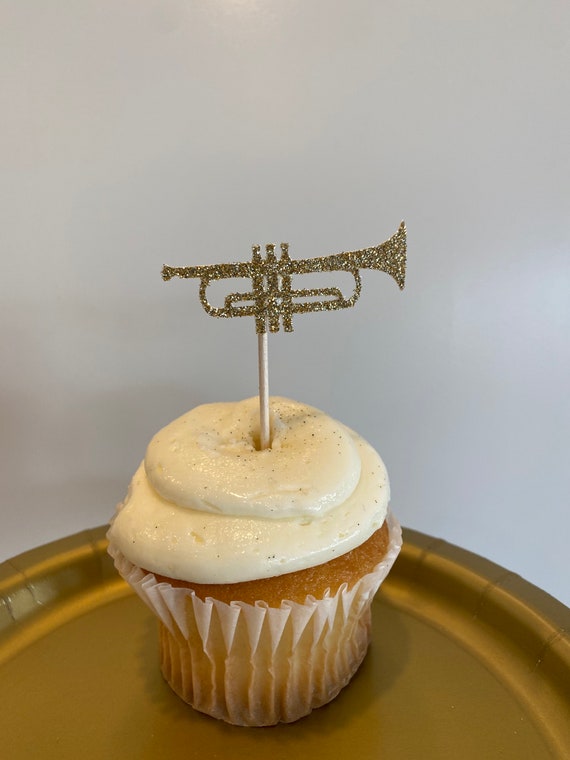 Trumpet Cupcake Toppers Music Party Decorations School Band | Etsy