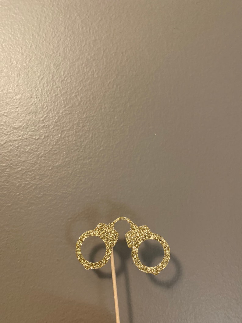 Handcuffs Cupcake Toppers, Police Party Decorations, Police Retirement ...