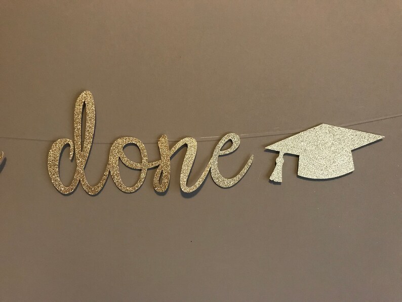 Finally Done Graduation Banner Graduation Decorations Grad - Etsy