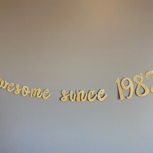 Awesome Since 1982 Banner Awesome Since 1982 40th Birthday - Etsy