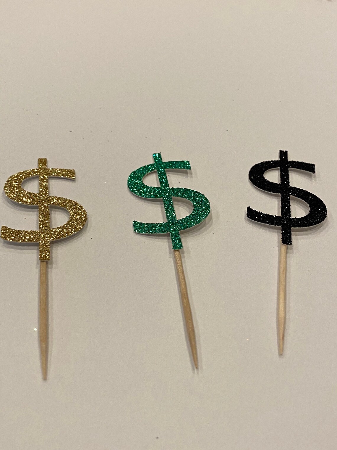 Dollar Sign Cupcake Toppers Money Cupcake Toppers Dollar | Etsy