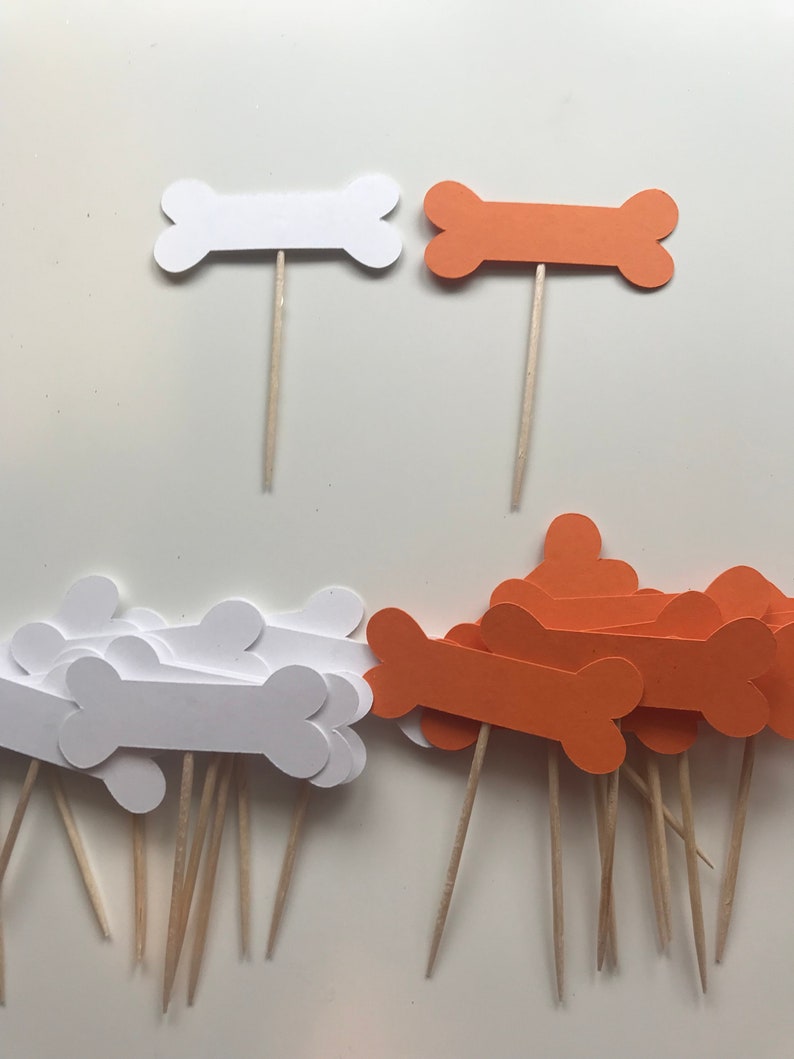 Paw Patrol Bone Cupcake Toppers: Puppy Birthday Party Decor - Etsy ...