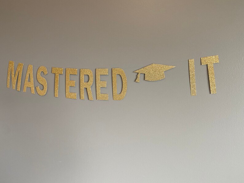 Mastered It Graduation Banner Masters Degree Grad Decor - Etsy