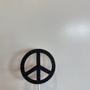 Peace Cupcake Toppers, Peace Sign Food Picks, Groovy Party Decorations ...