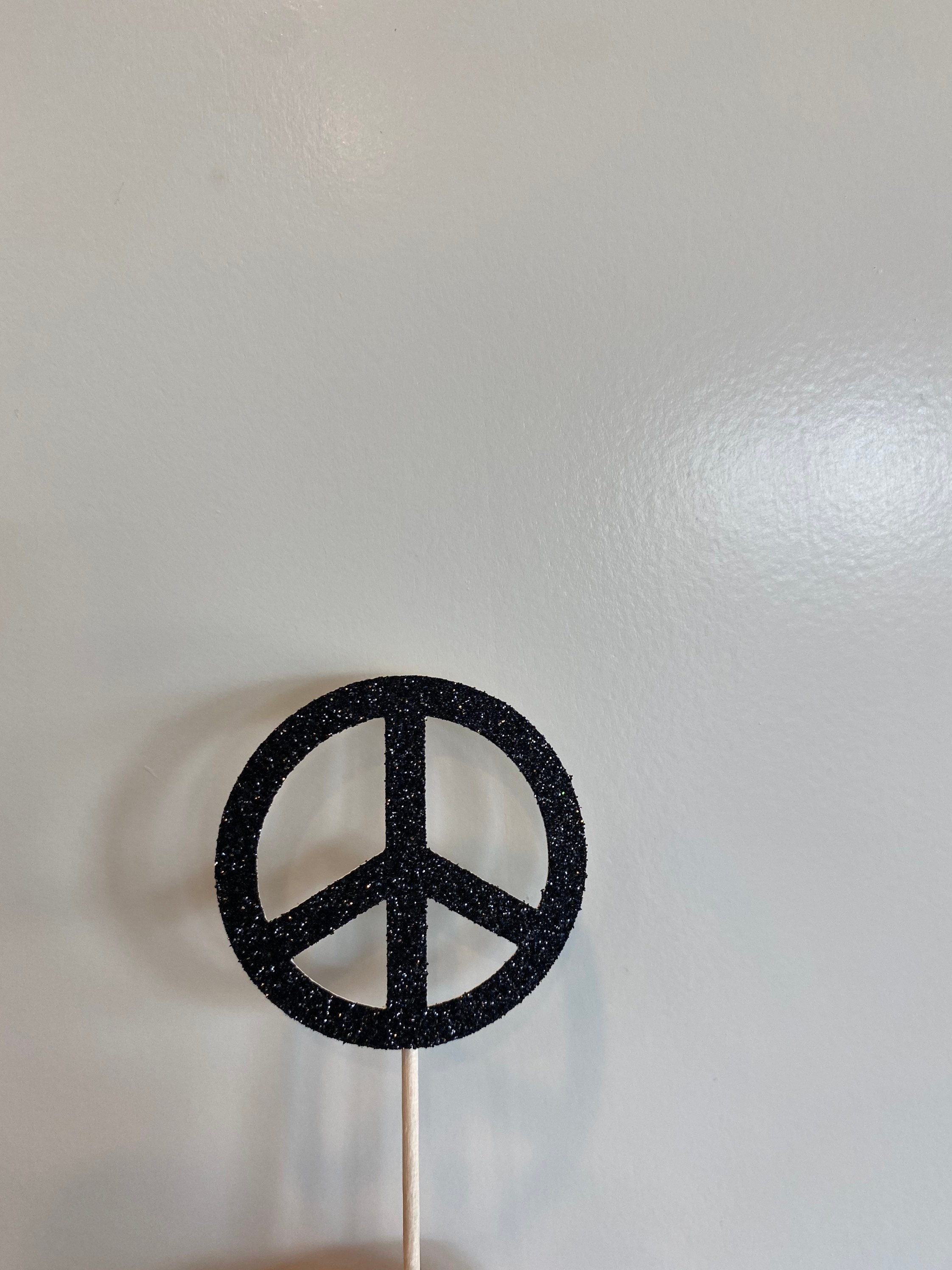 Peace Cupcake Toppers Peace Sign Food Picks Groovy Party - Etsy