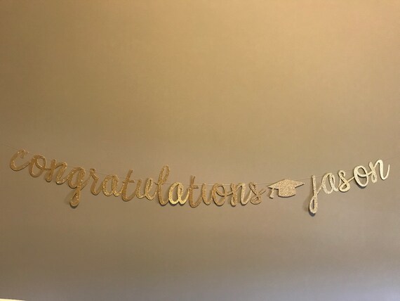 Congratulations Banner Congratulations Name Banner Custom | Etsy