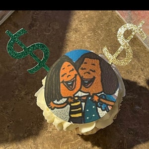 Dollar Sign Cupcake Toppers, Money Cupcake Toppers, Dollar Food Picks ...