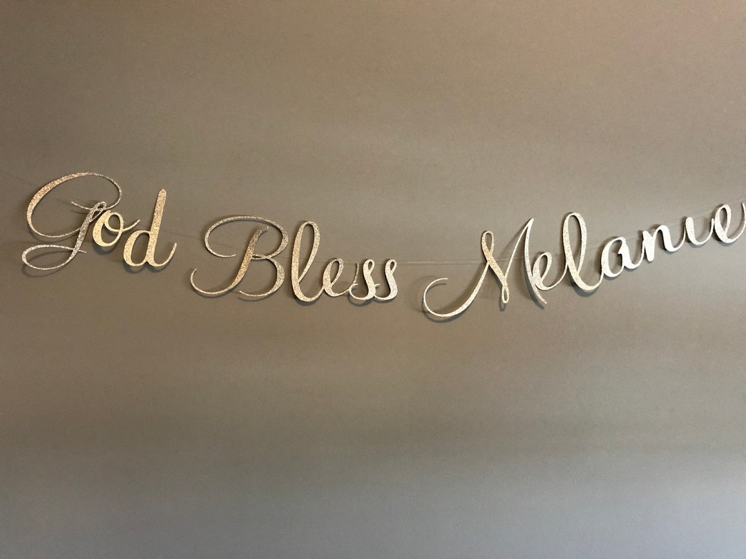 God Bless Banner, Christening Banner, Baptism Banner, First Communion ...