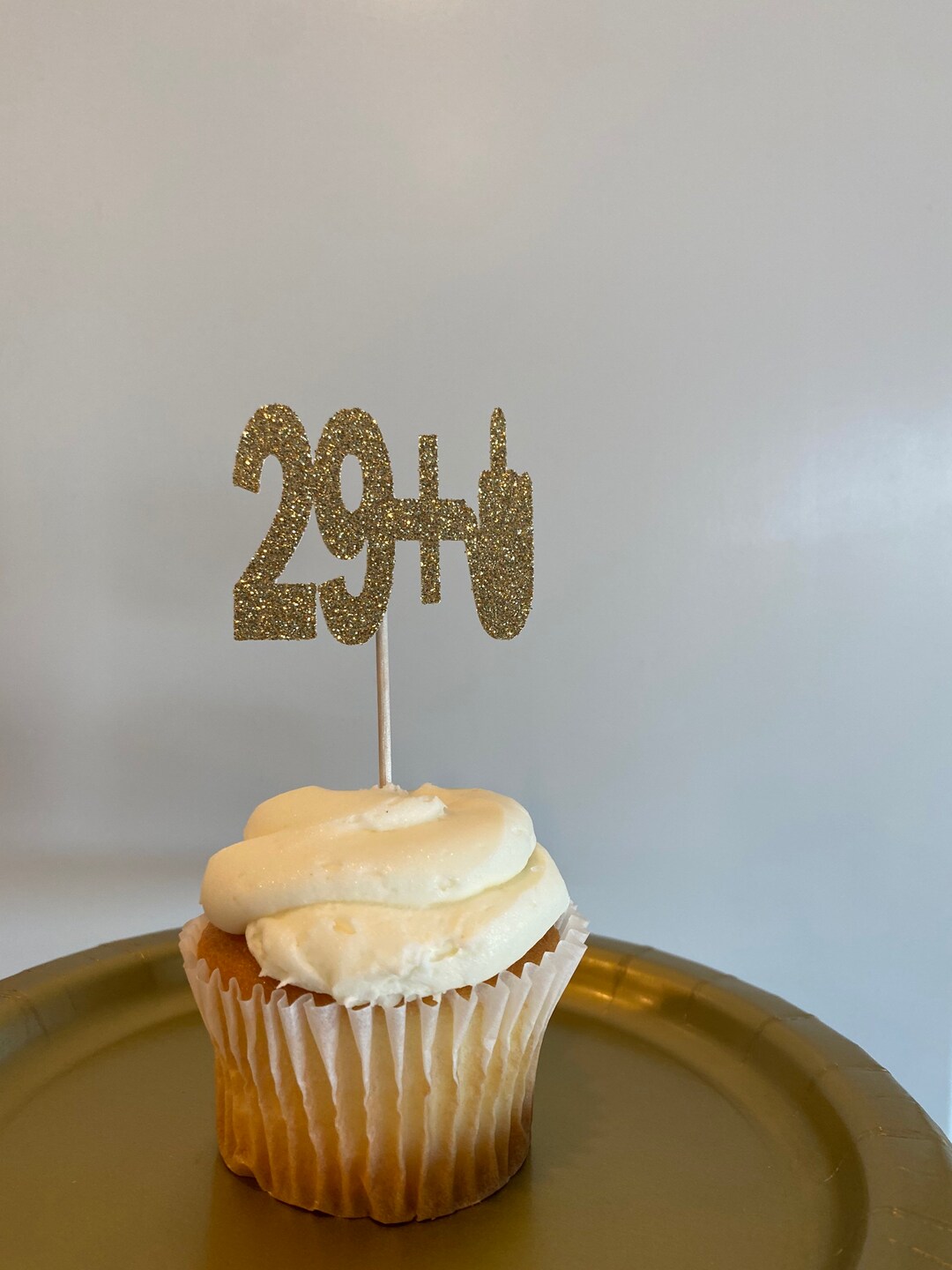 29 + 1 Cupcake Toppers, Funny 30th Birthday Food Picks, Middle Finger ...