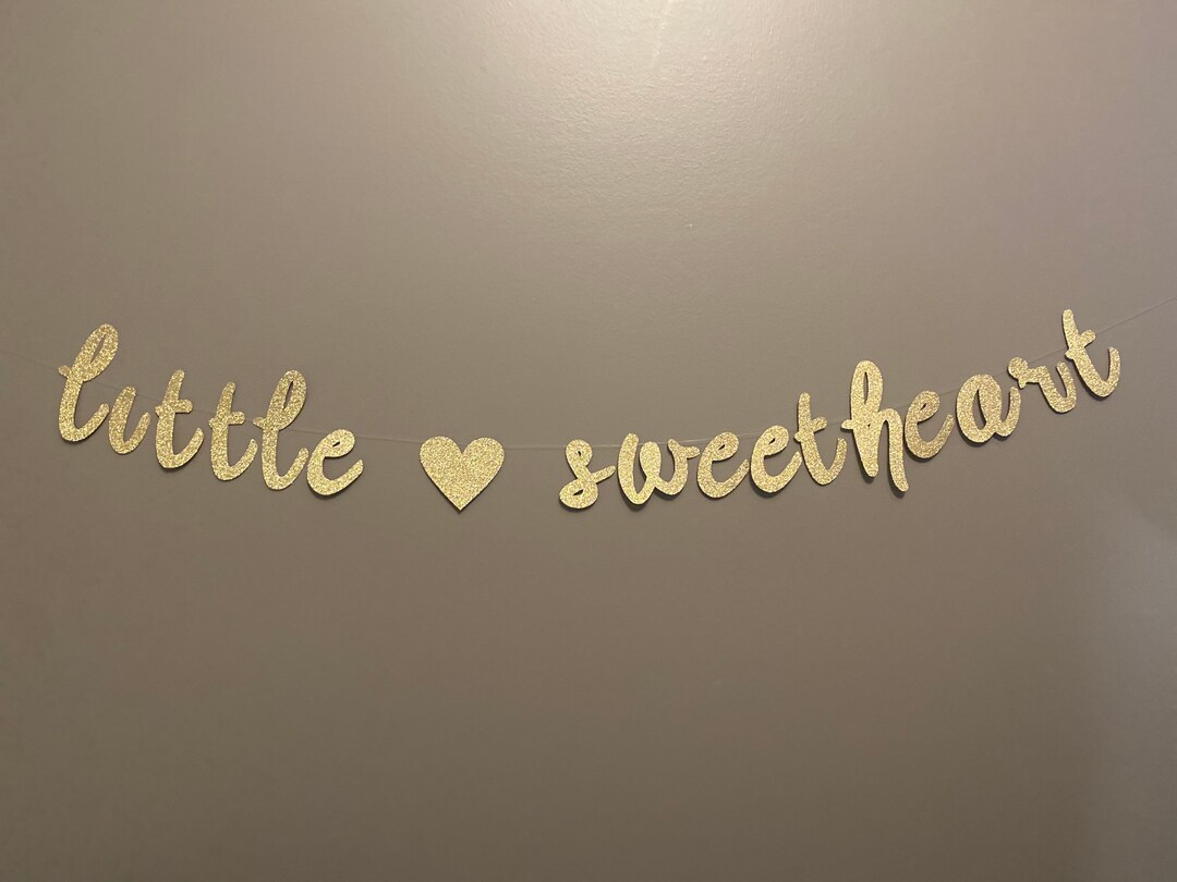 Glitter Little Sweetheart Banner: Valentine's Day Party Decor - Etsy