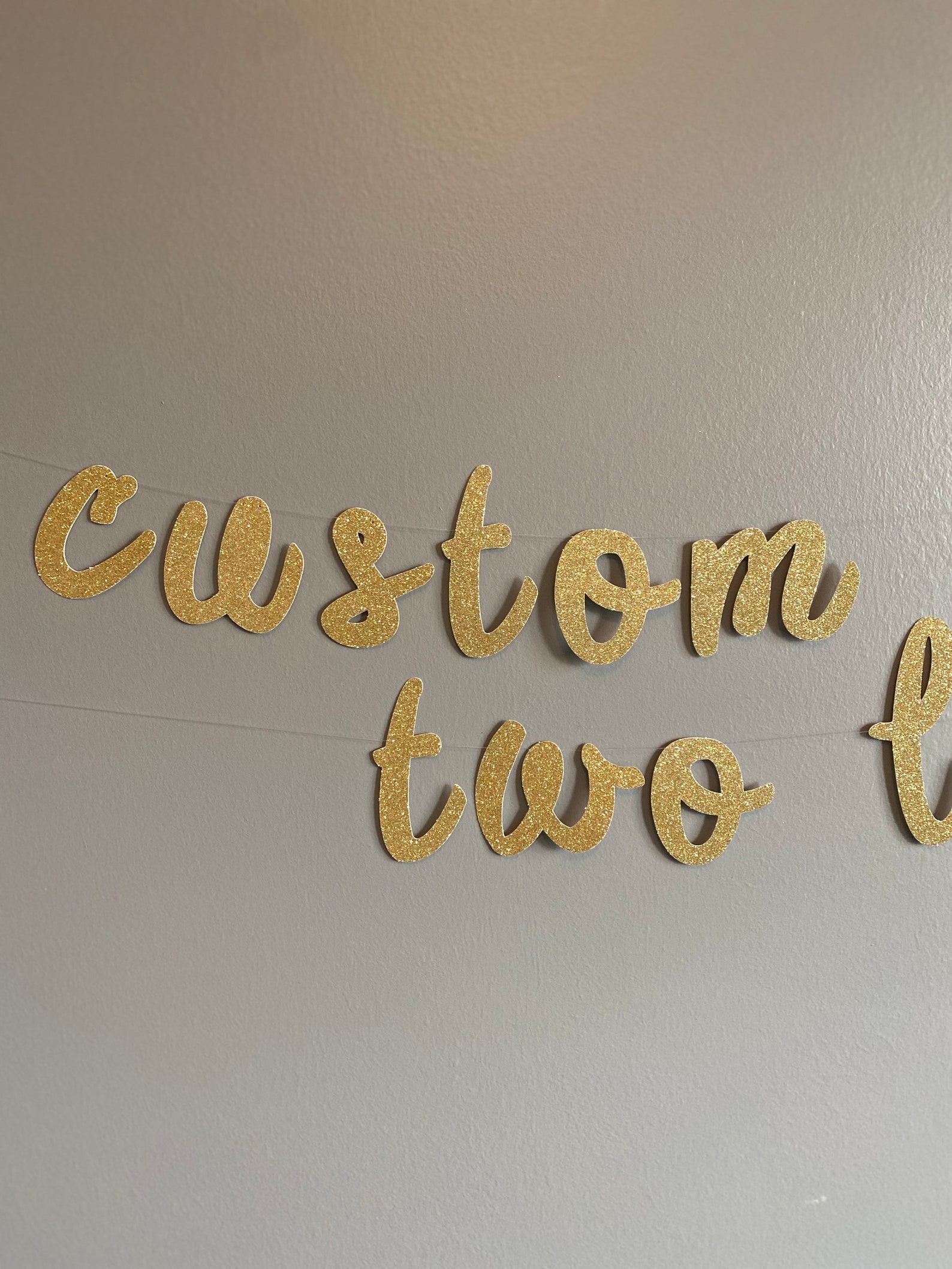 Custom Banner Personalized Banner Two Lines for Long Text - Etsy