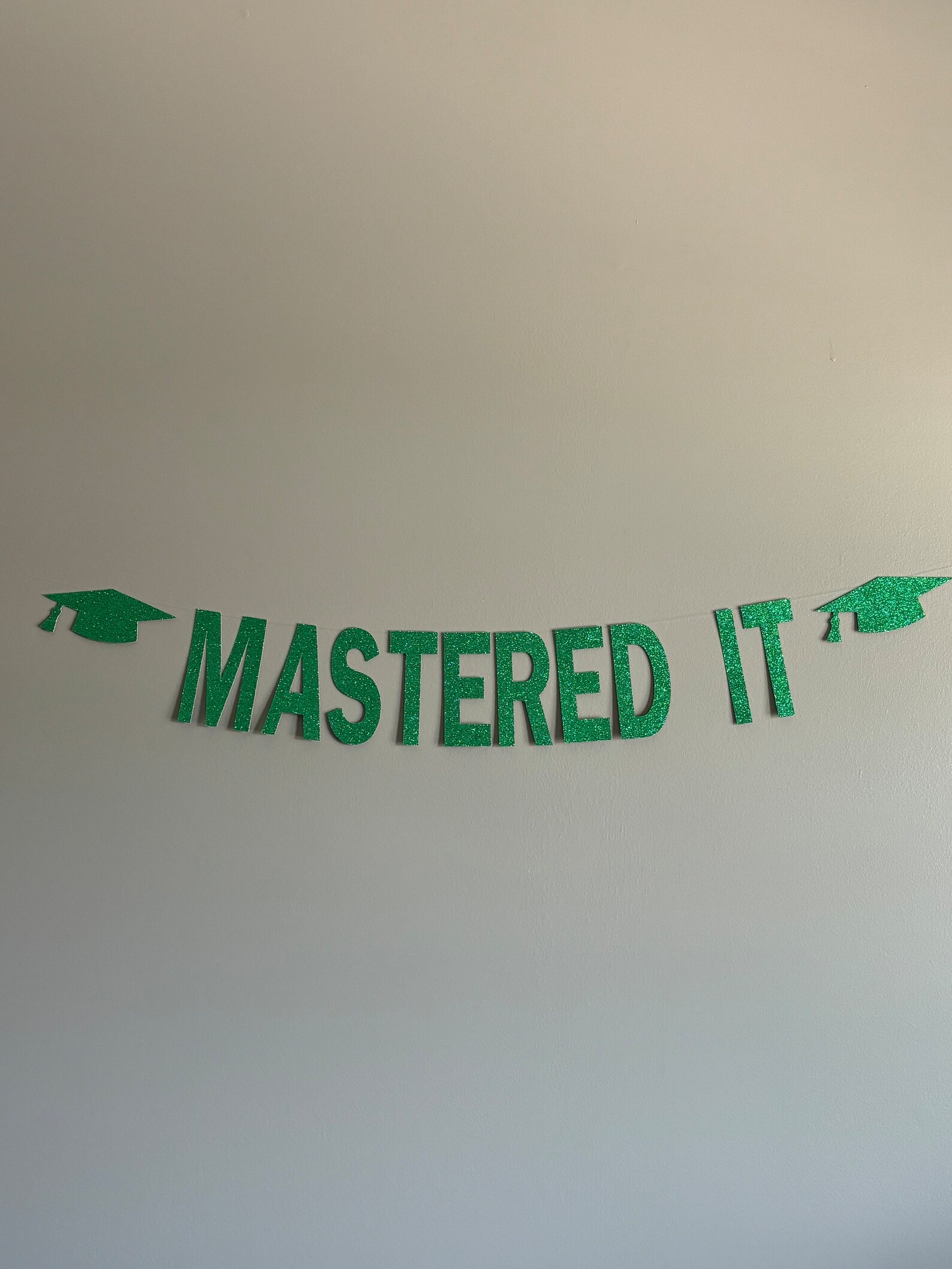Mastered It Graduation Banner, Masters Degree Grad Decor, Funny Grad ...