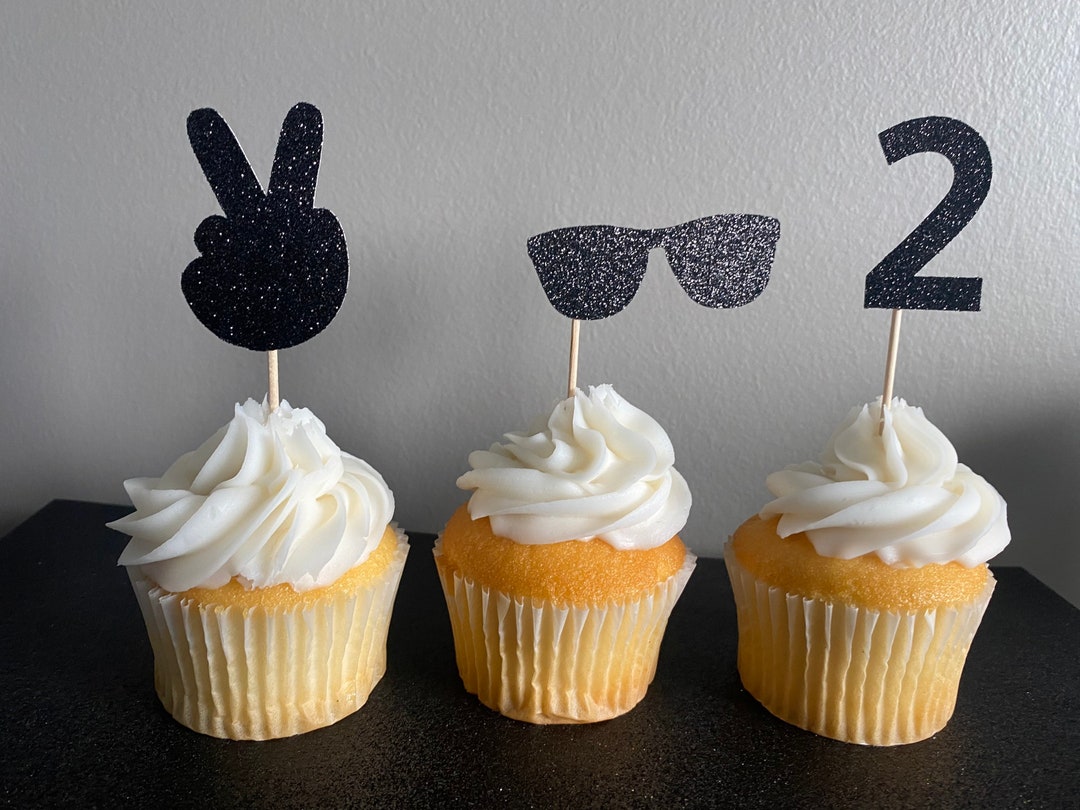 Custom Cupcake Toppers, Two Cool Cupcake Toppers, Cup Cake Toppers, 2nd ...