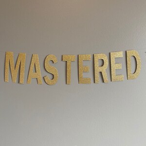Mastered It Graduation Banner, Masters Degree Grad Decor, Funny Grad ...
