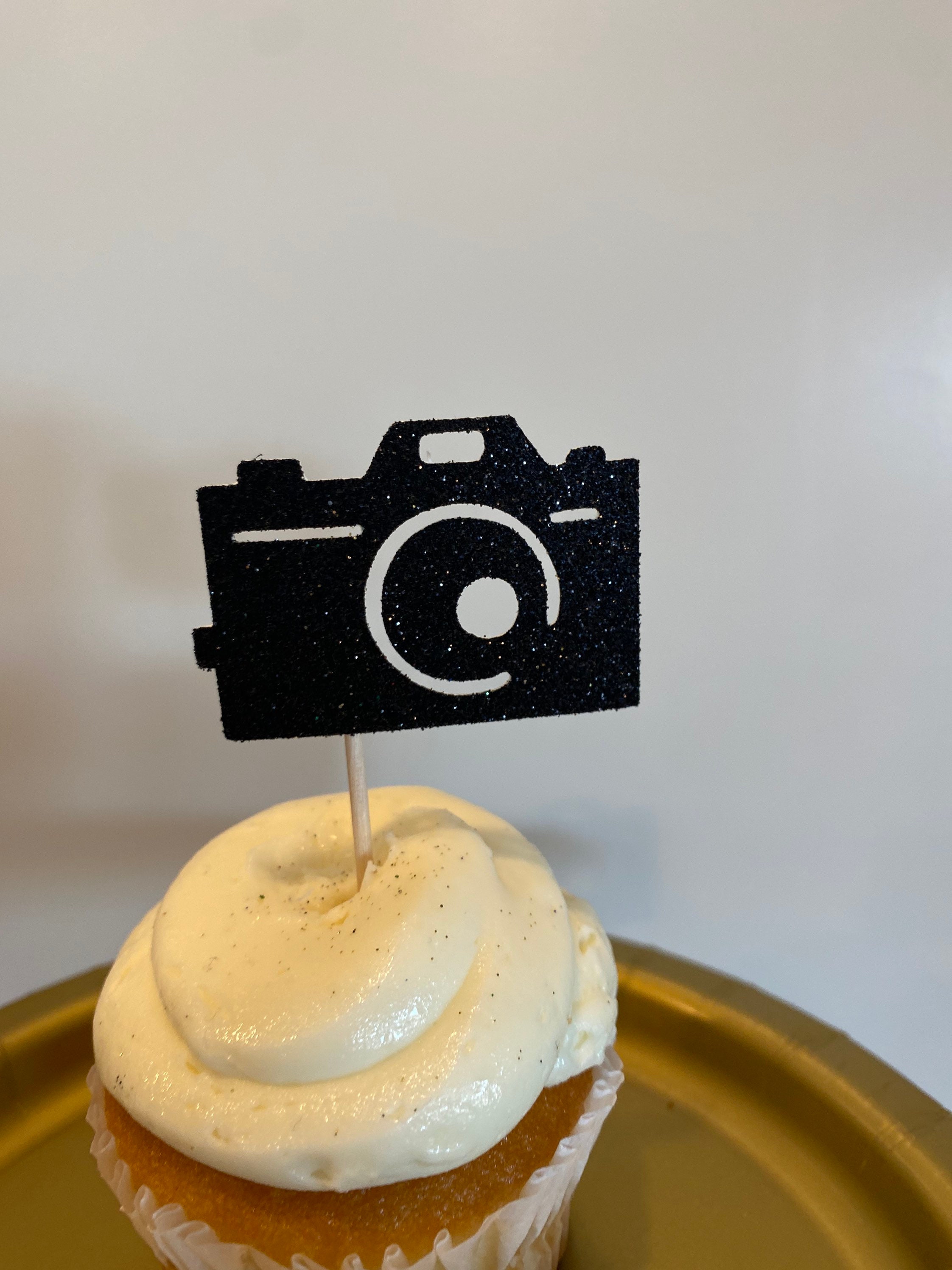 Camera Cupcake Toppers Camera Cupcake Custom Cupcake - Etsy