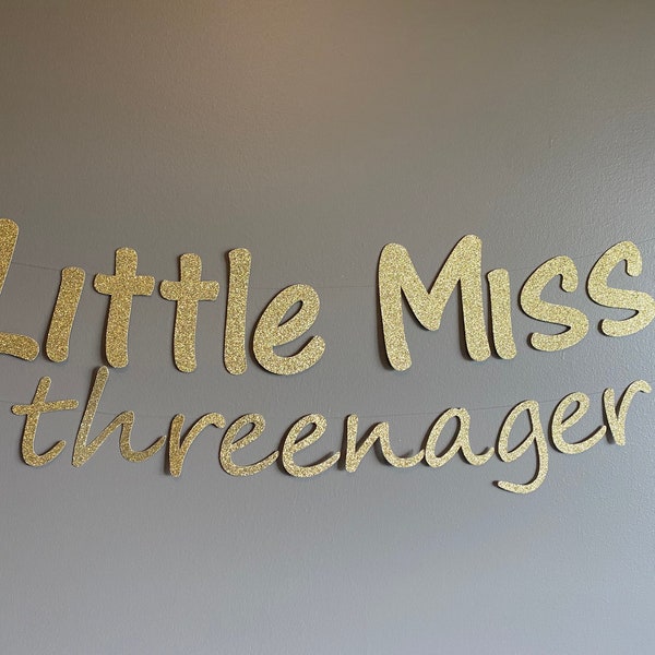 Little Miss Threenager Birthday Decorations - Etsy