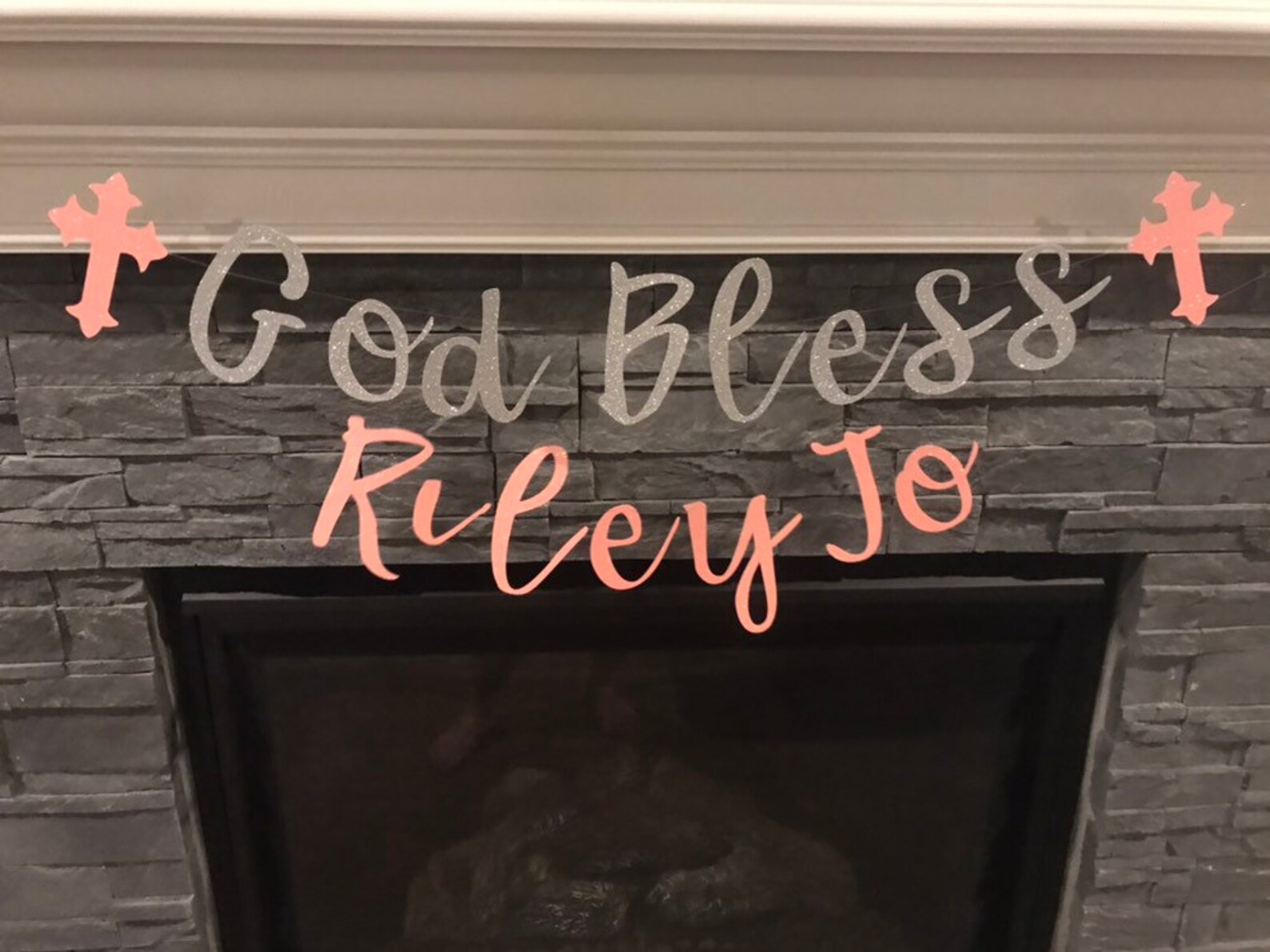 God Bless Banner Christening Banner Baptism Banner First - Etsy