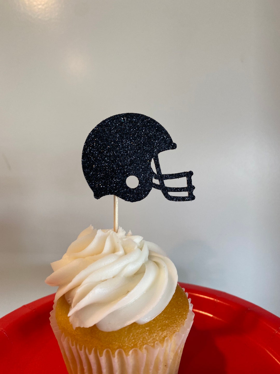 Football Helmet Cupcake Toppers, Football Food Picks, Football Party ...
