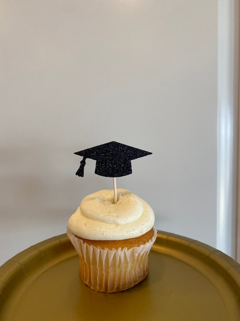 Graduation Cap Cupcake Toppers Graduation Party Decorations - Etsy