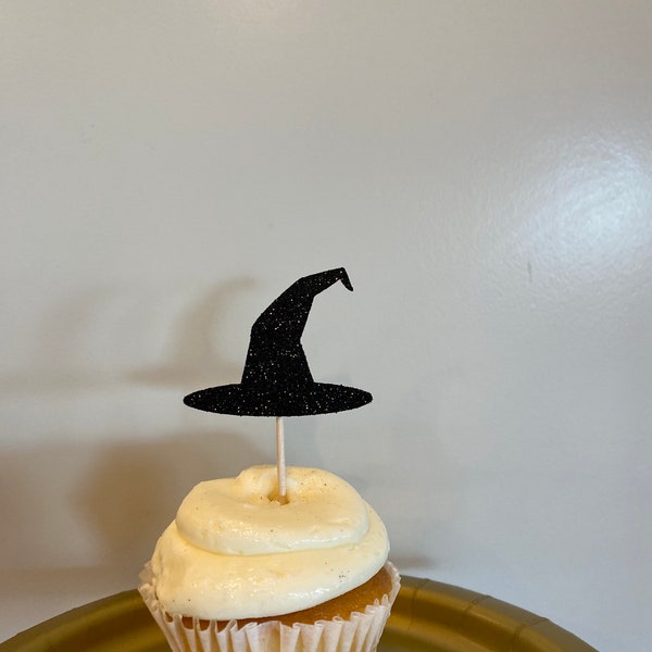 Witches Hat Cupcake Toppers - Etsy