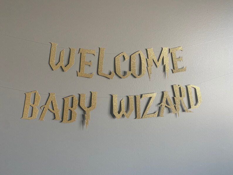 WELCOME BABY WIZARD Banner Welcome Baby Wizard Wizard Party | Etsy