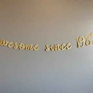 Awesome Since 1982 Banner Awesome Since 1982 40th Birthday - Etsy