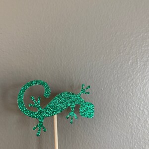 Lizard Cupcake Toppers, Reptile Themed Birthday Decorations, Gecko ...