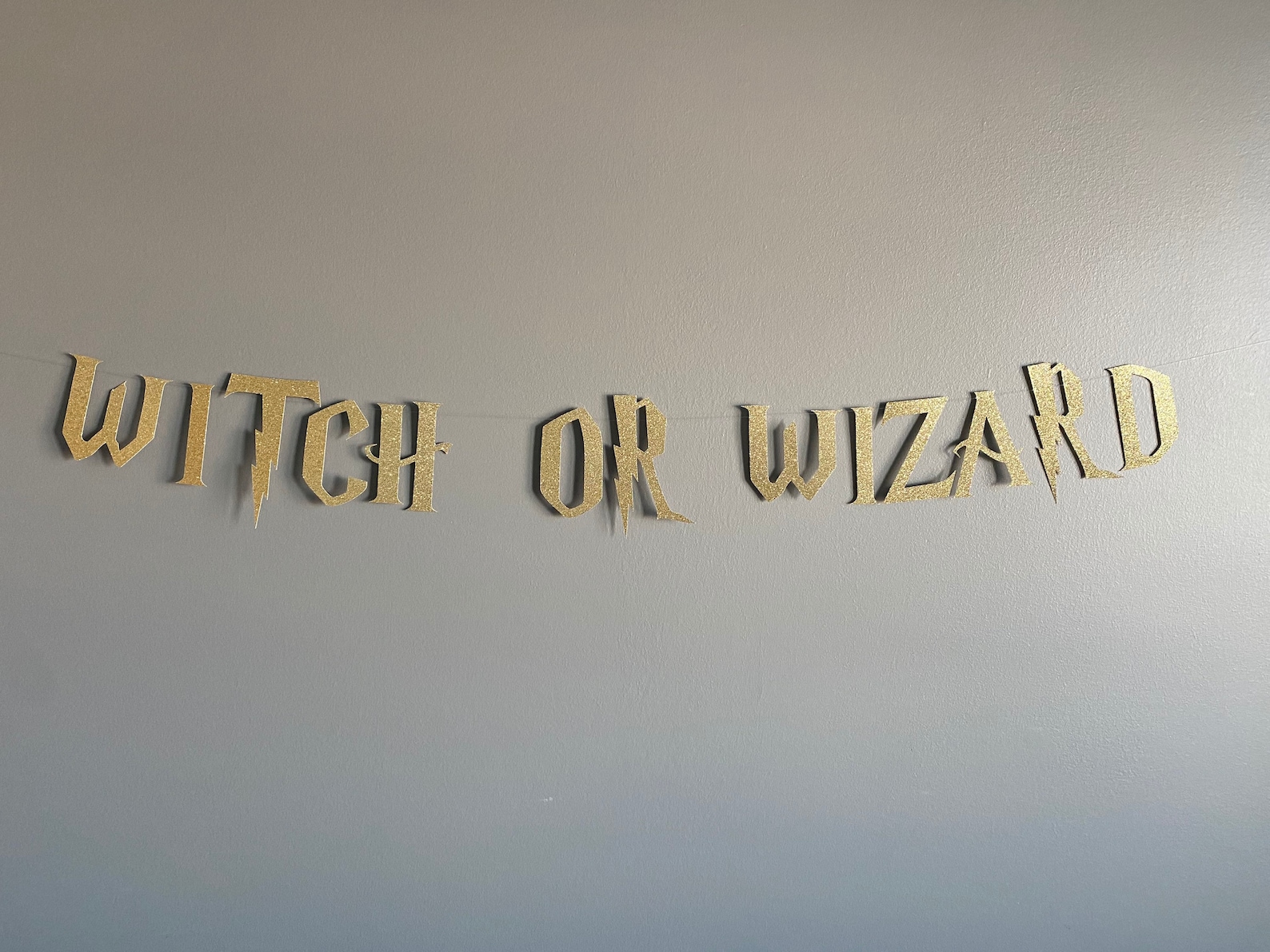 WITCH OR WIZARD Banner Witch or Wizard Wizard Party Potter - Etsy