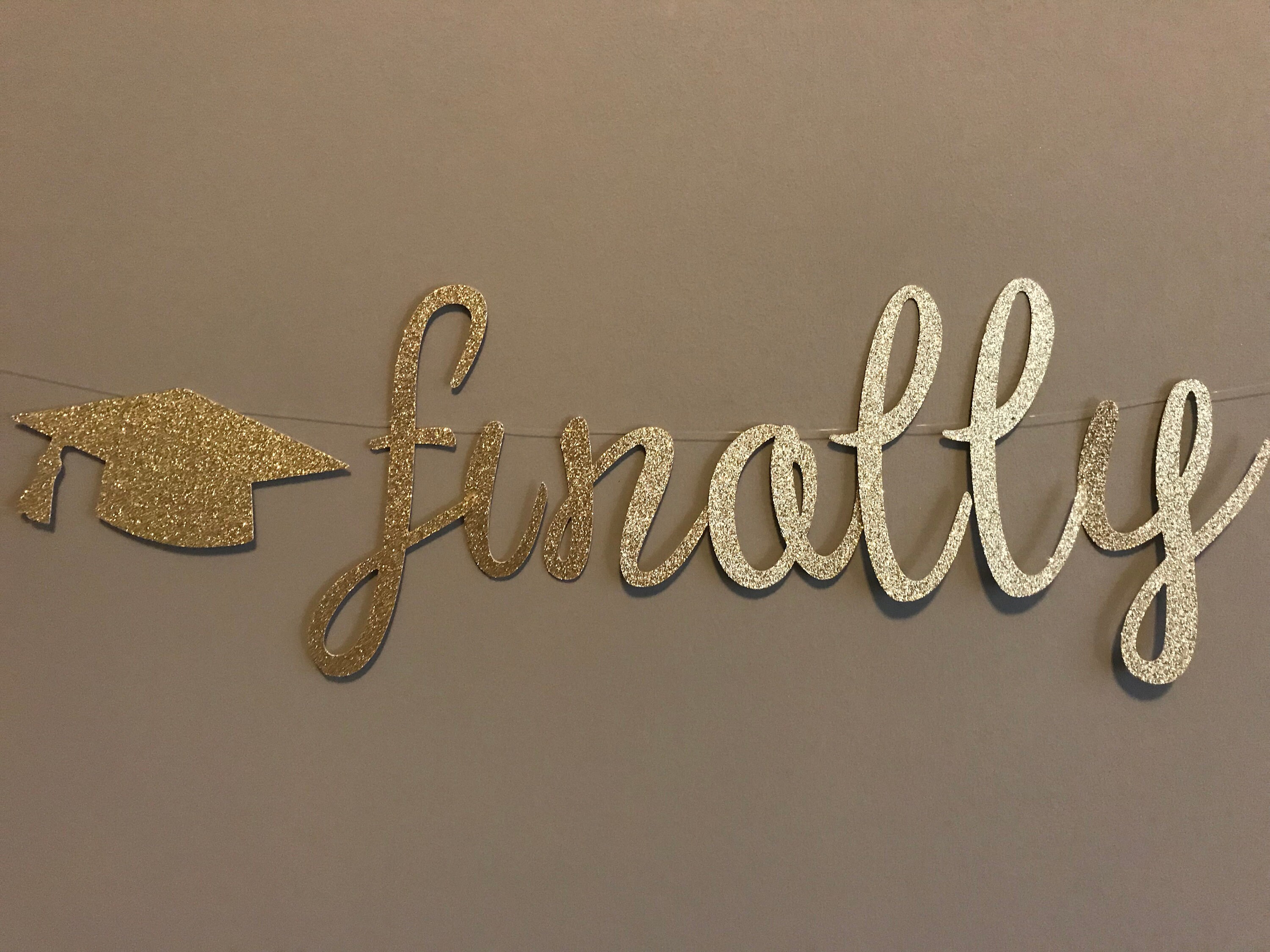Finally Done Graduation Banner Graduation Decorations Grad - Etsy