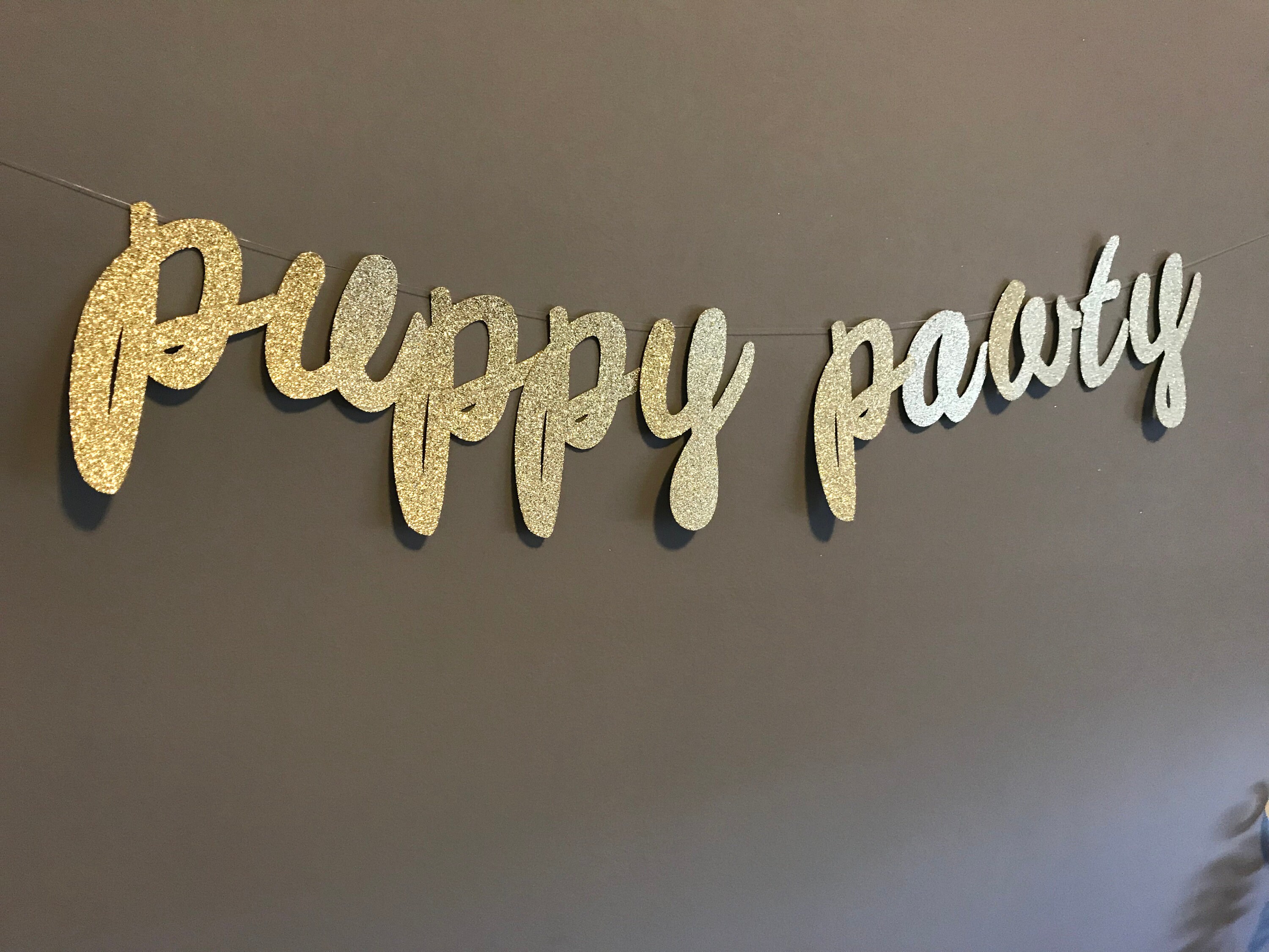 Lets Pawty Banner Dog Birthday Banner Dog Pawty Banner Dog - Etsy