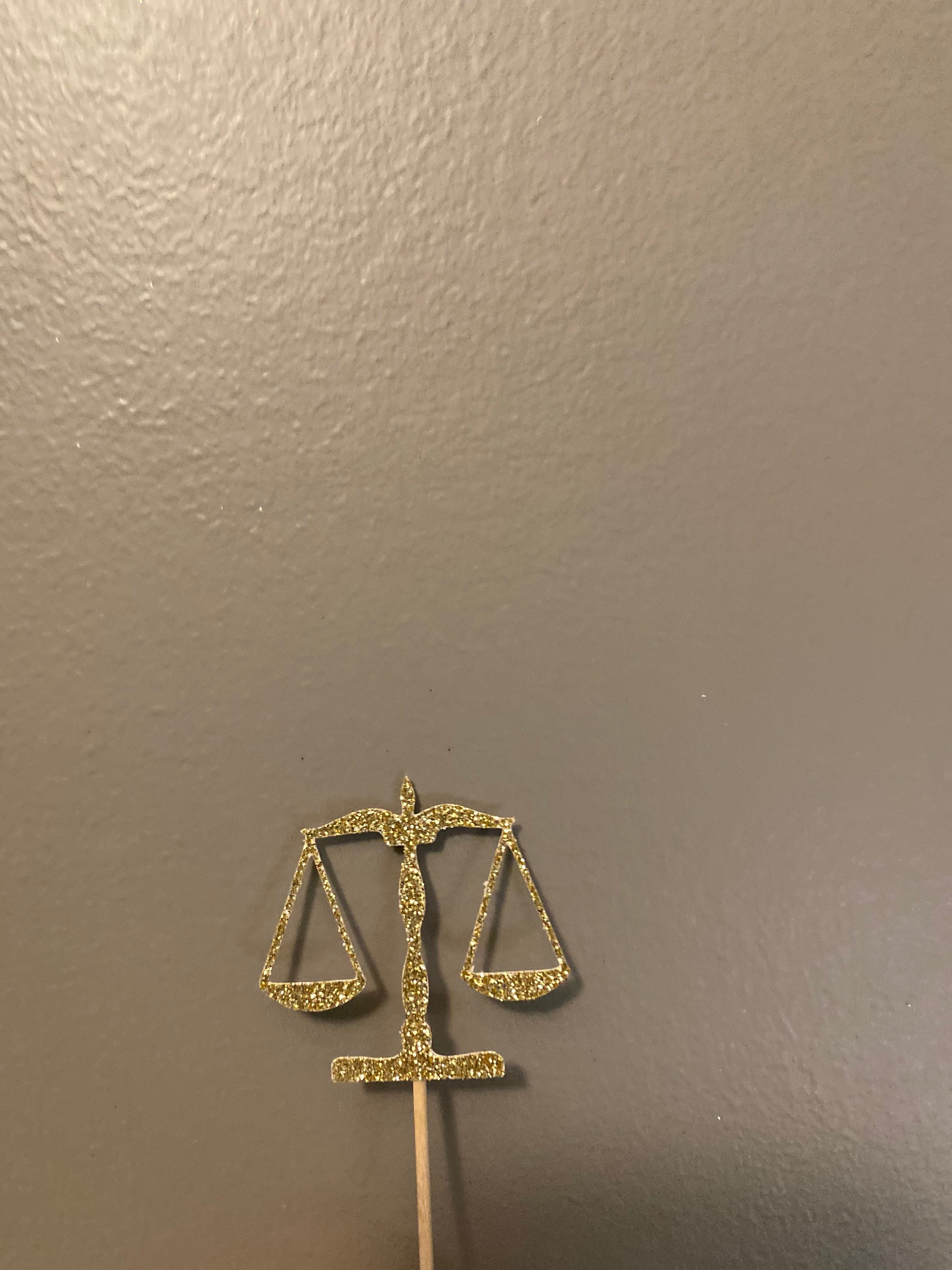 Scales of Justice Cupcake Toppers: Law School Graduation Party Decor - Etsy
