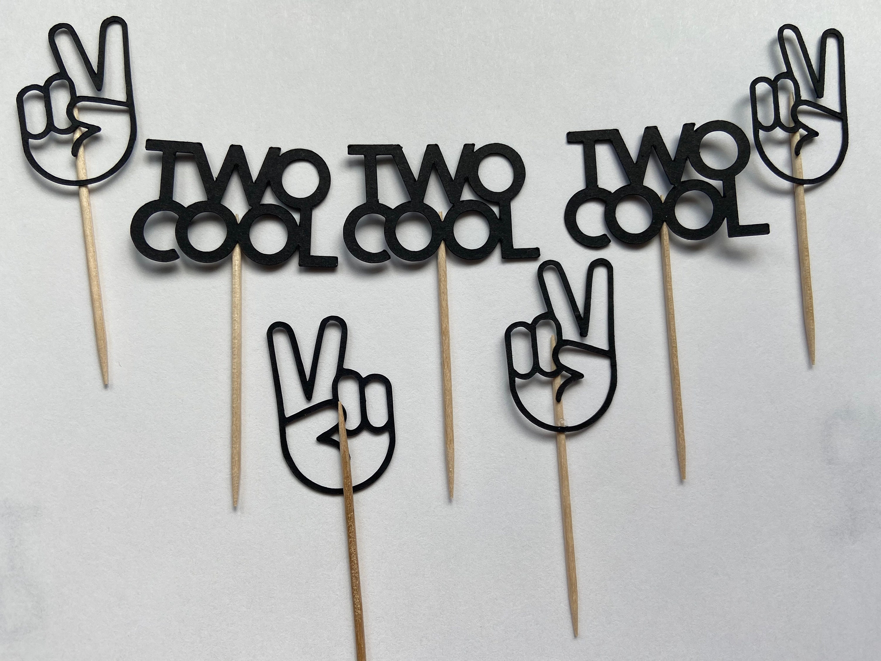 Custom Cupcake Toppers Two Cool Cupcake Toppers Cup Cake - Etsy