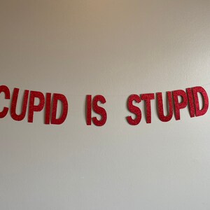Cupid is Stupid Banner, Cupid is Stupid, Galentines Day Banner, Anti ...
