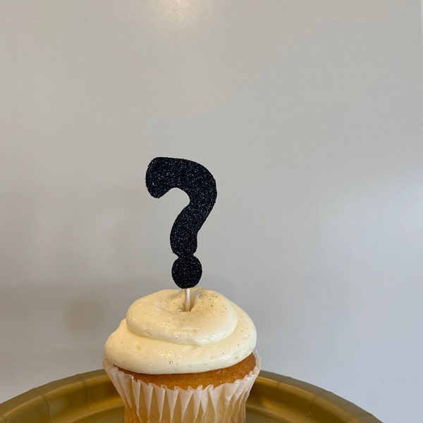 Question Mark Cupcake Toppers - Etsy
