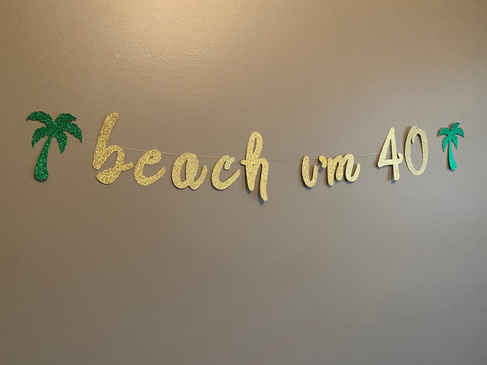 Beach I'm 40 Banner 40th Birthday Banner 40th Birthday - Etsy
