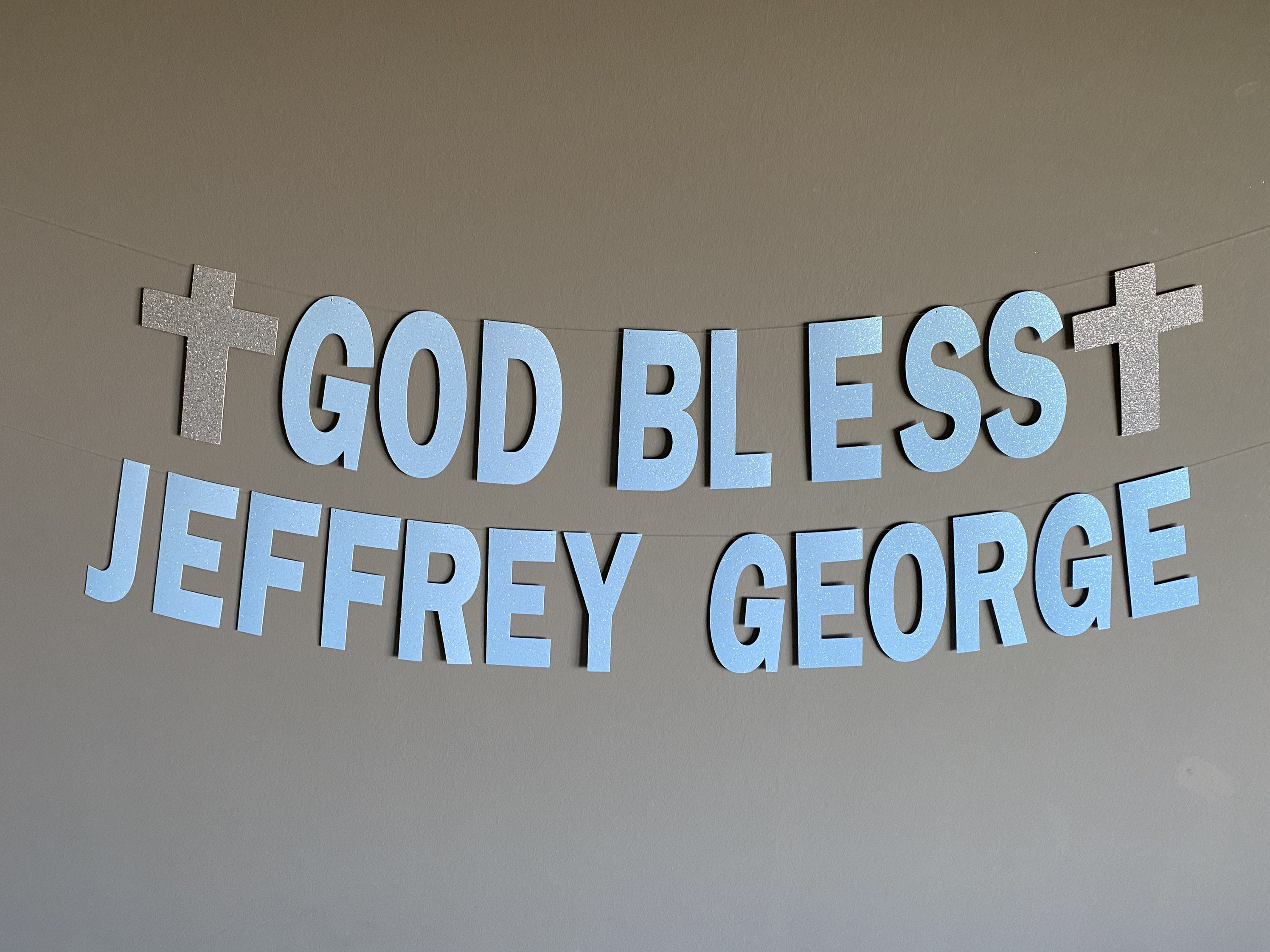 God Bless Banner Christening Banner Baptism Banner First | Etsy