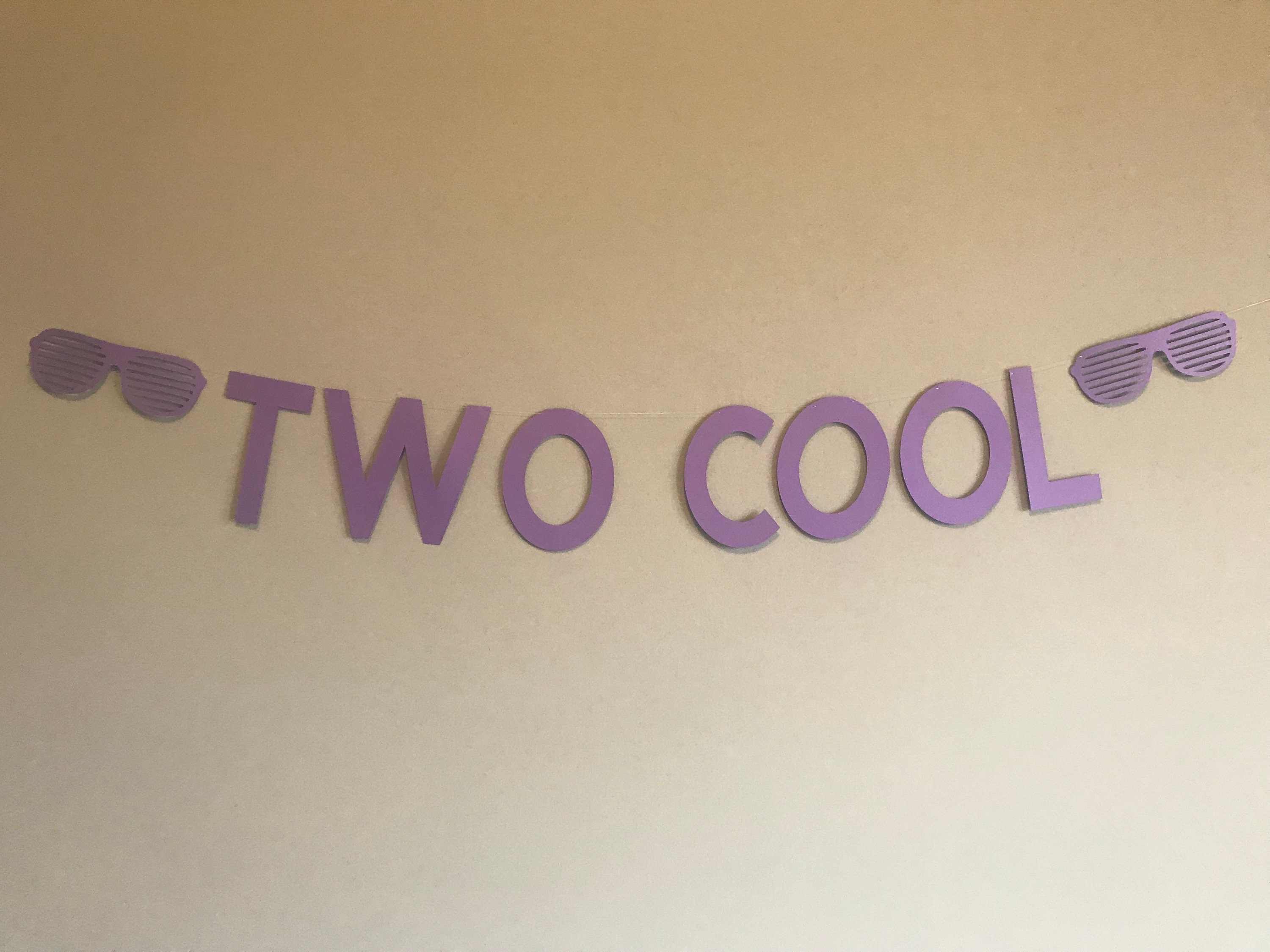 Two Cool Banner, Two Cool Birthday, Sunglasses Banner, Sunglasses Party ...