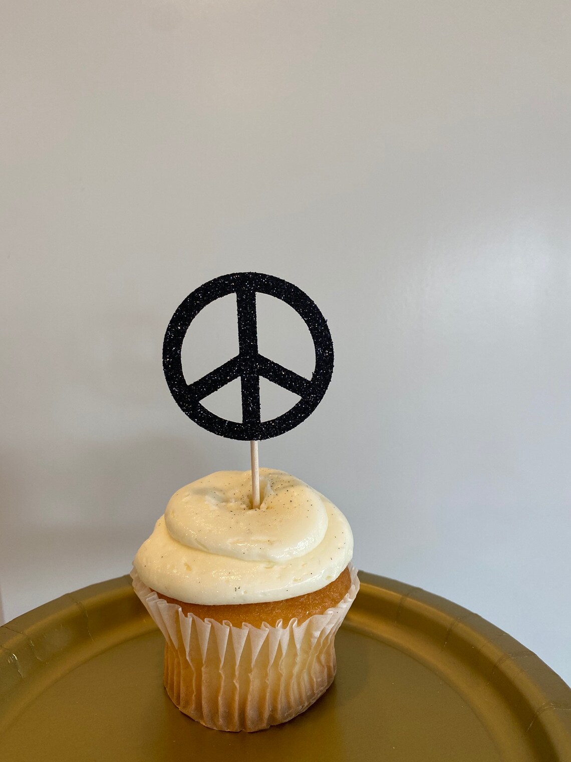Peace Cupcake Toppers Peace Sign Food Picks Groovy Party | Etsy