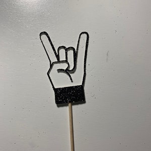Rock Hand Cupcake Toppers: Music Party Decorations - Etsy