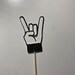 Rock Hand Cupcake Toppers, Music Party Decorations, Rock Star Cupcake ...
