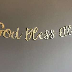 God Bless Banner Christening Banner Baptism Banner First - Etsy